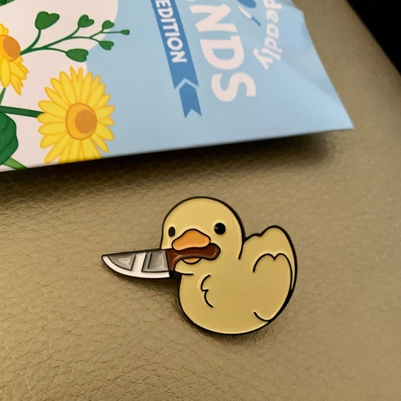 Hot Topic | Other | Duck Knife Pin Cute Deadly Friends Spring Limited ...